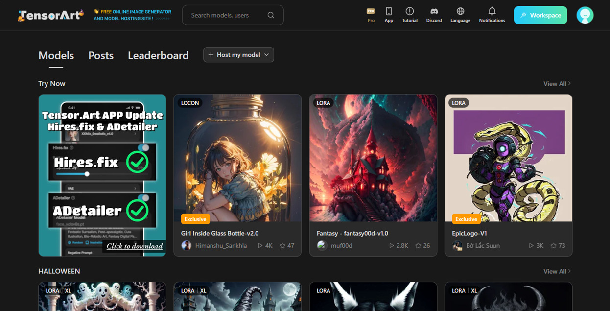 Bebas Pilih dan Upload Trained Model (LoRA) Pakai Tensor Art AI ...